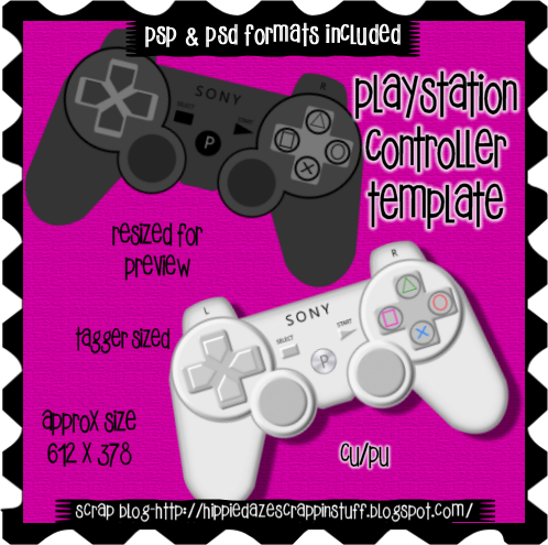 Hippiedaze Scrappin' Stuff: Playstation Controller CU Template - TS