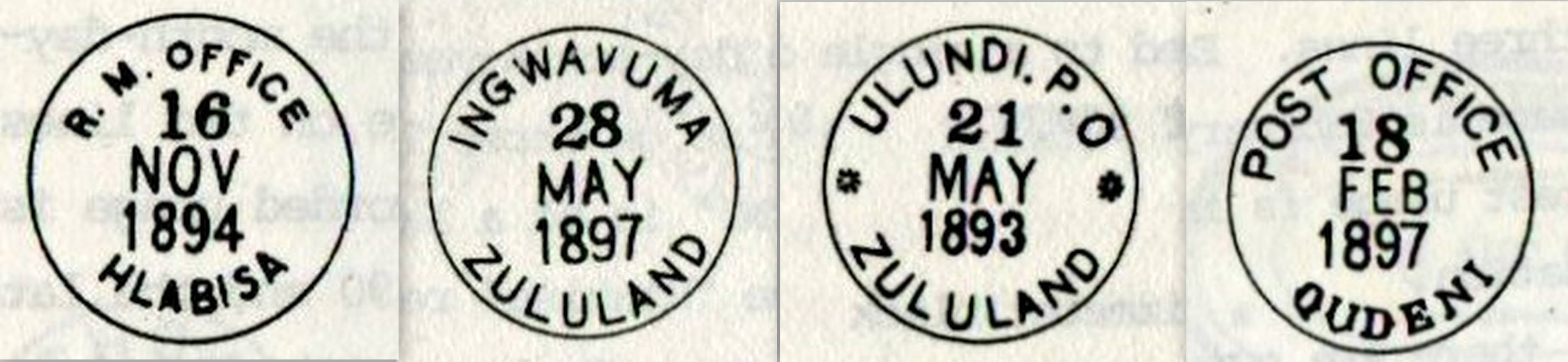 Zululand Postal History: Postmark Types