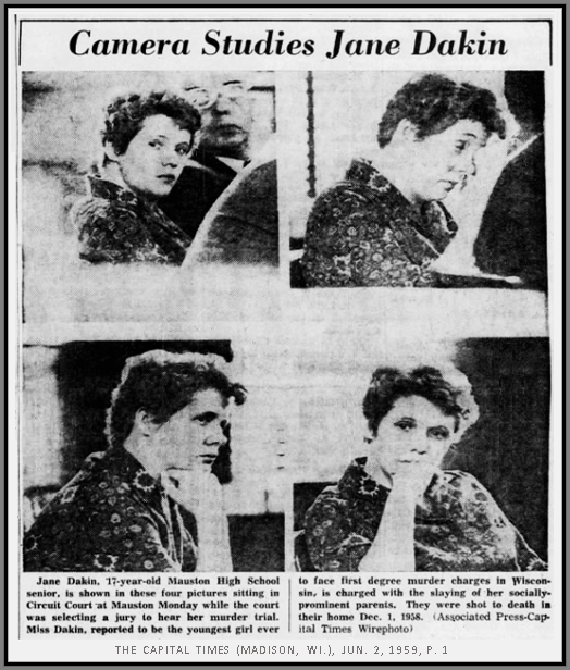 Unknown Gender History: Jane Dakin, 17-Year-Old Murderess – Wisconsin, 1958