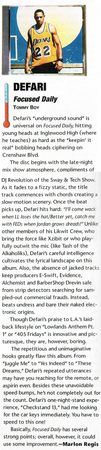 HipHop-TheGoldenEra: About 2 Blow / Album Review : Defari - Focused ...