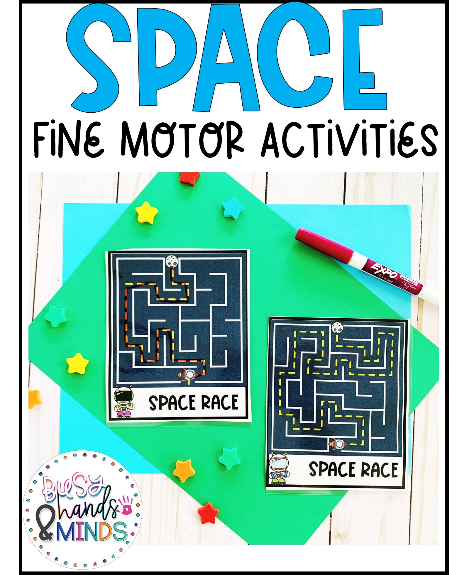 Space Fine Motor Activities for Preschool | Busy Hands and Minds
