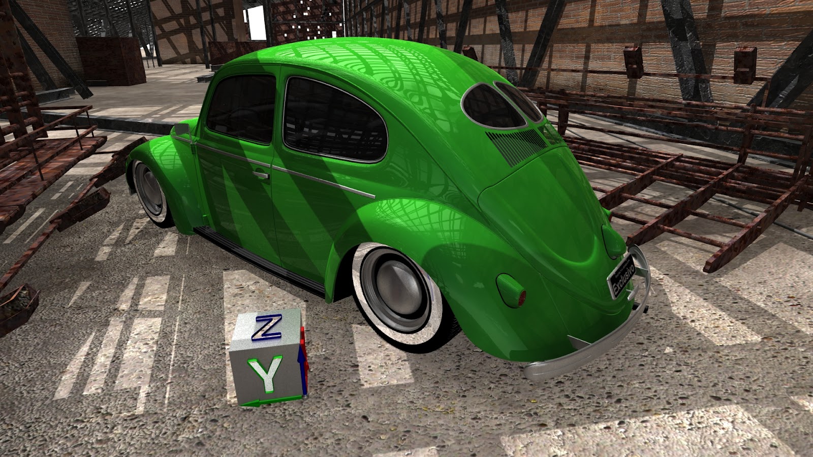 .::Radioativa::. ..::Designer::..: Fusca 1953 uma raridade renders