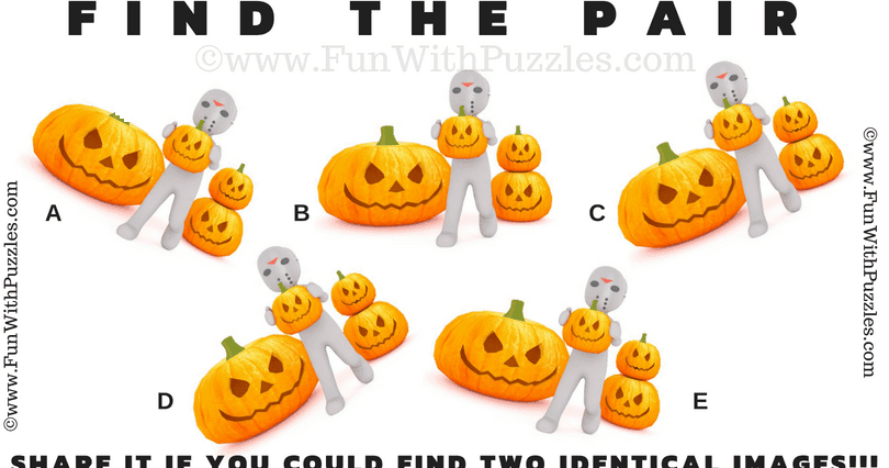 Halloween Find the Pair: Pumpkin Puzzle Challenge