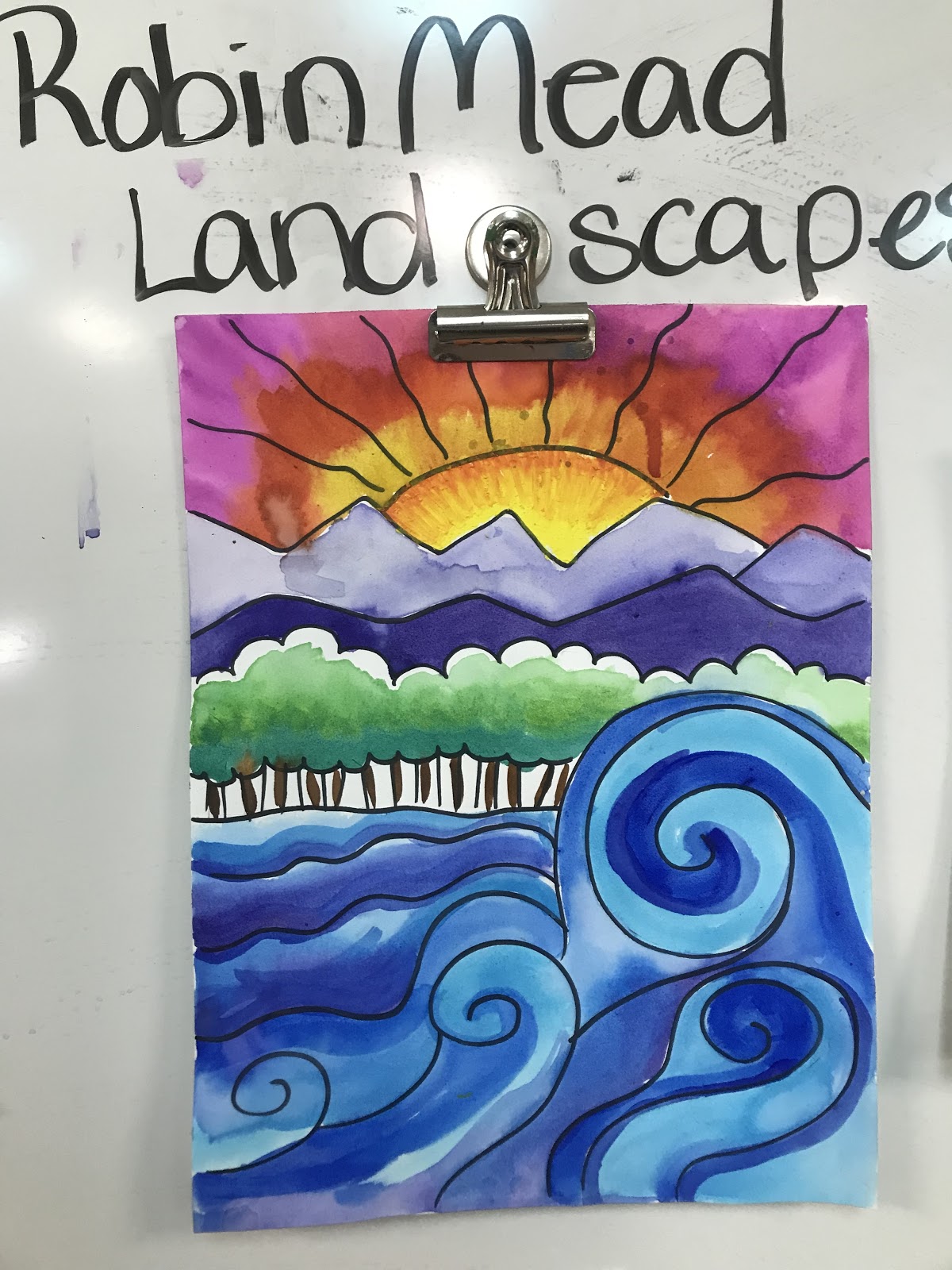 Elements of the Art Room: 4th grade Robin Mead Landscapes
