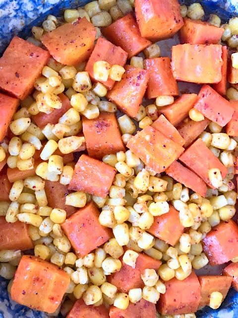 Tajin Roasted Carrots and Corn