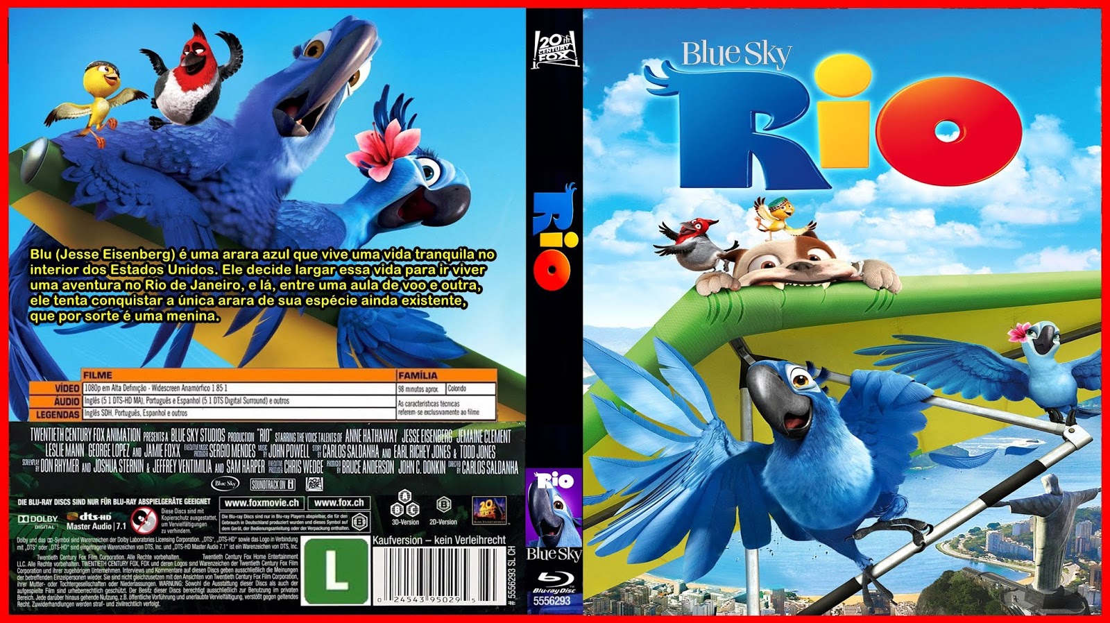 CAPAS DVD-R GRATIS: Rio (2011) - Blu Ray