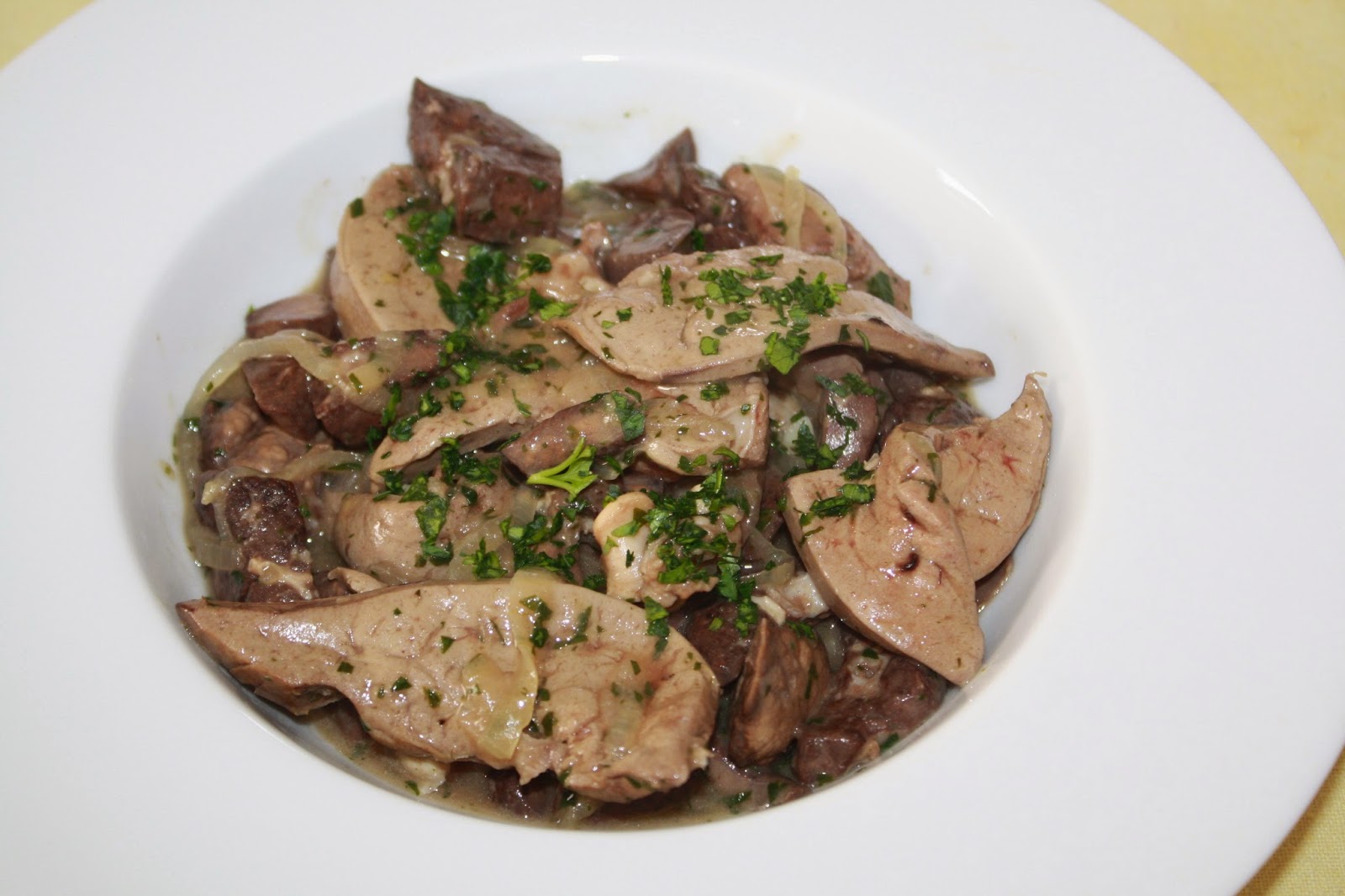 La Cuciniera Moderna: Bianco e nero di agnello (la coratella genovese)