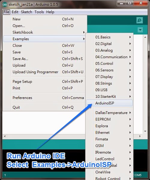 Maker Space 使用arduinoisp V3 及 Arduino Uno 來直接燒錄程式碼到晶片中