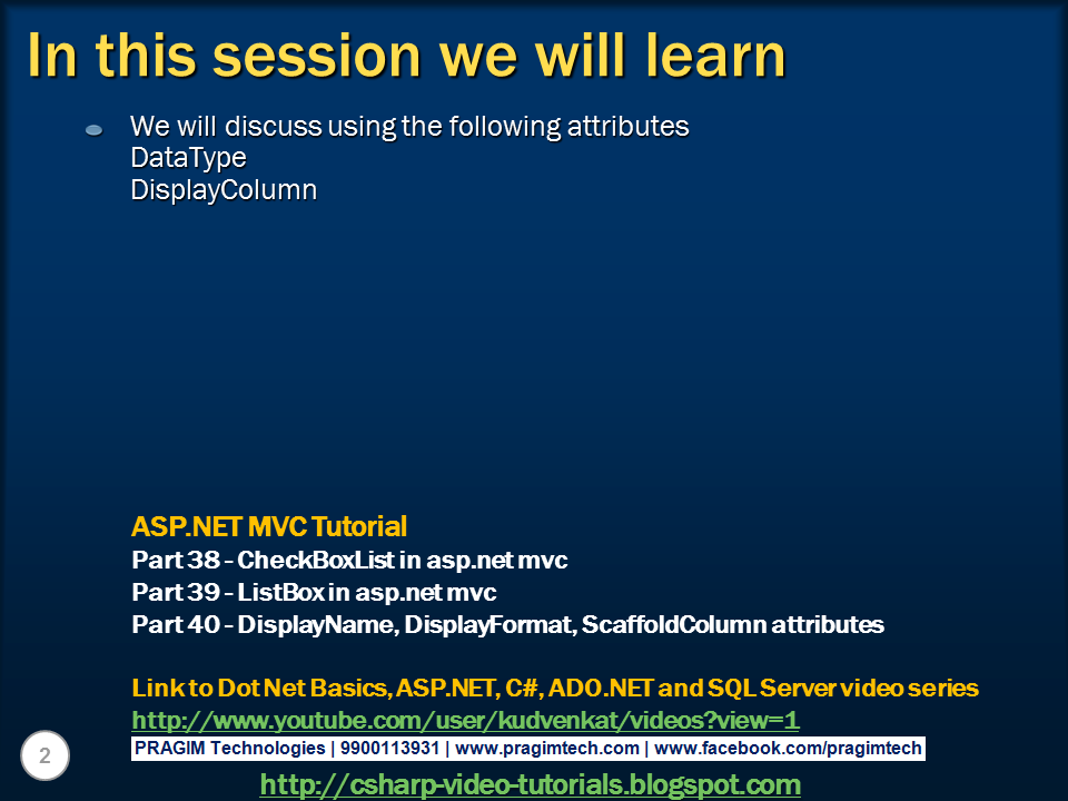 Sql Server Net And C Video Tutorial Part 41 Datatype And Display Column Attributes