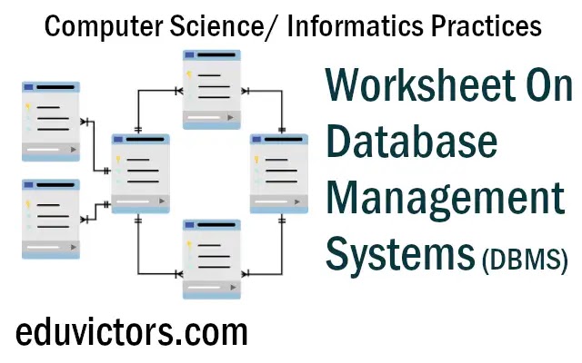 Cbse Papers Questions Answers Mcq Worksheet On Database Management Systems Class 10