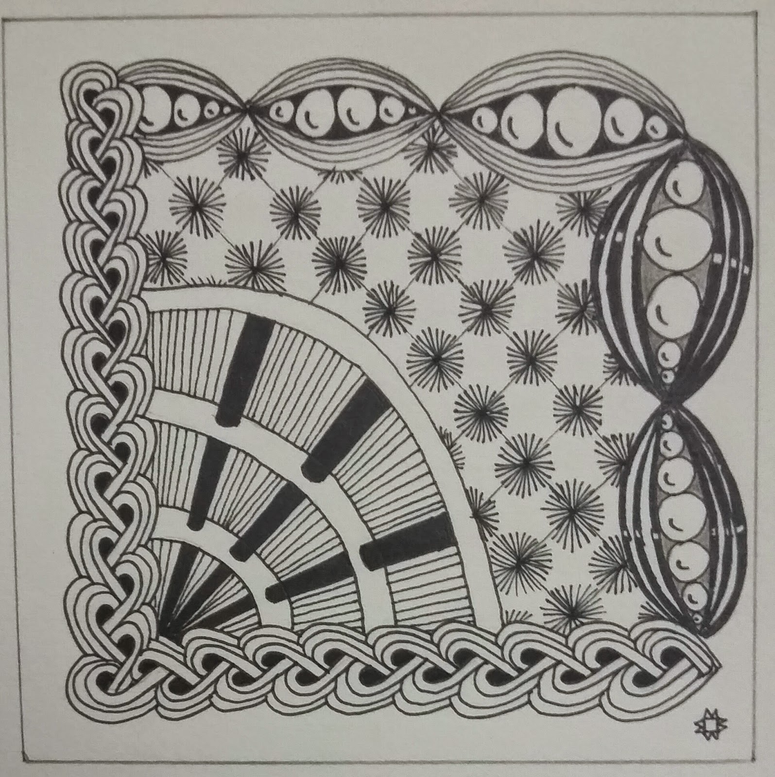 Learning to tangle with Zentangle®: Diane & Carolien’s Weekly Zentangle Challenge#3- tangle with ...