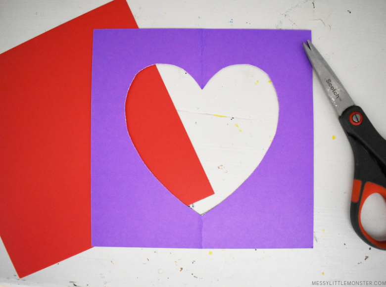 Paper Heart Craft - Messy Little Monster