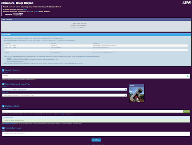 Educational Image Request Form for Classrooms