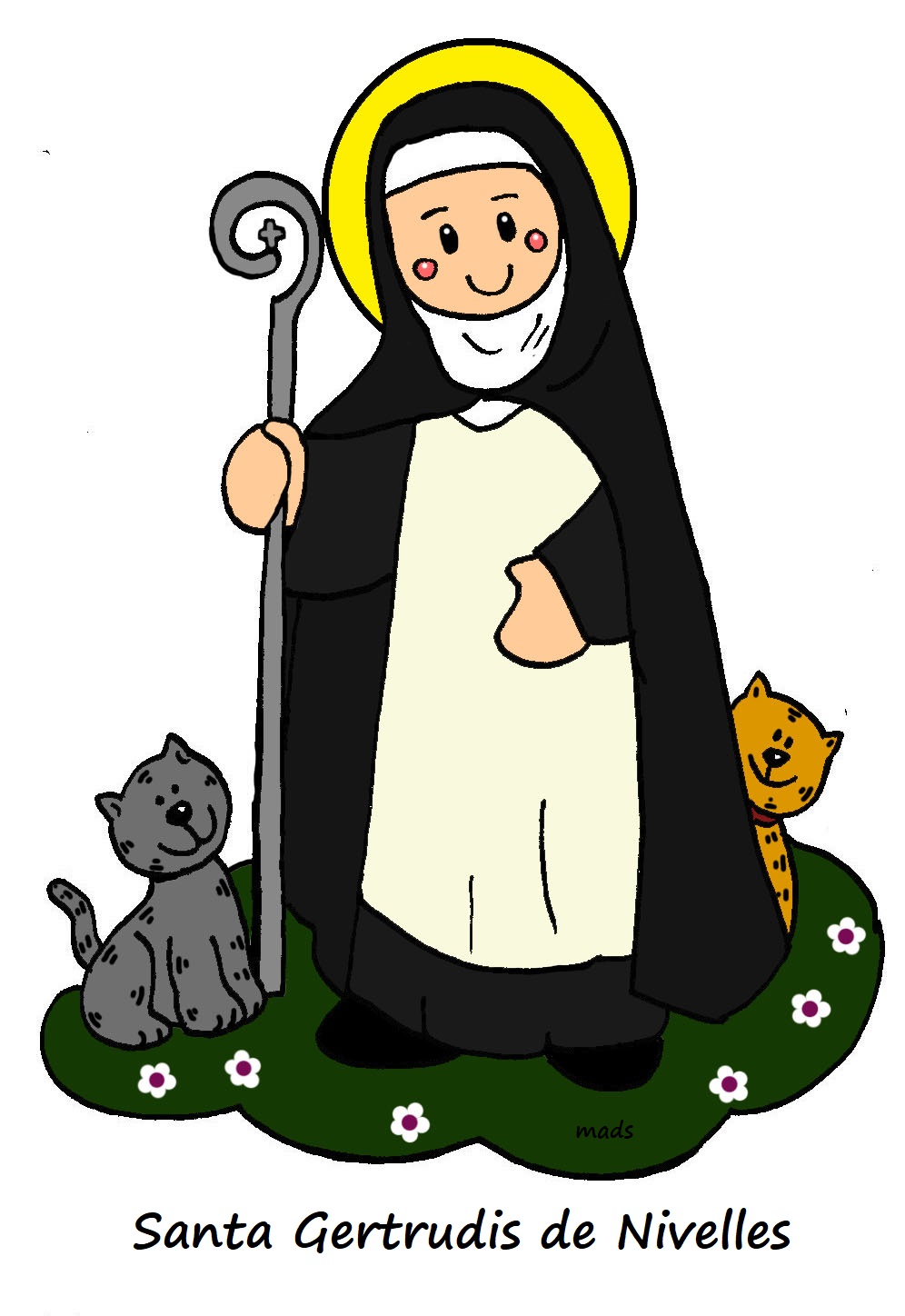 Mis ilustraciones: Santa Gertrudis de Nivelles