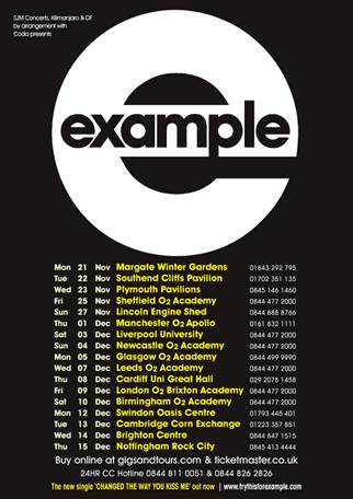 TotallyVivid: Example announces new UK tour dates!