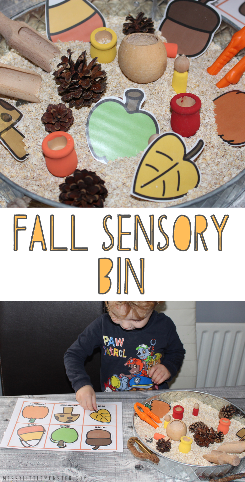 Fall sensory bin - Messy Little Monster