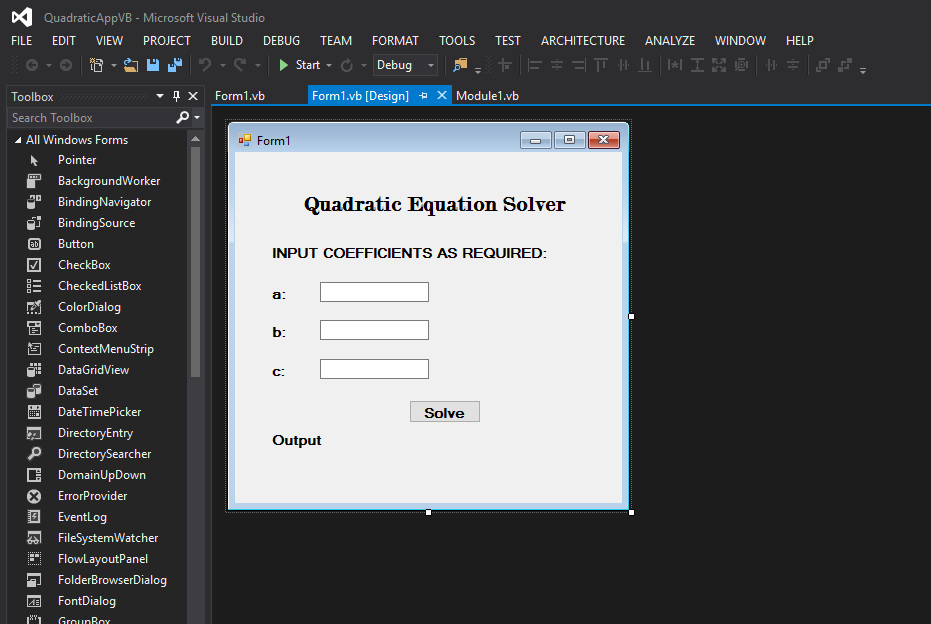 C# Programming Is Fun: QUADRATIC EQUATION ROOT CALCULATOR WITH COMPLEX ...