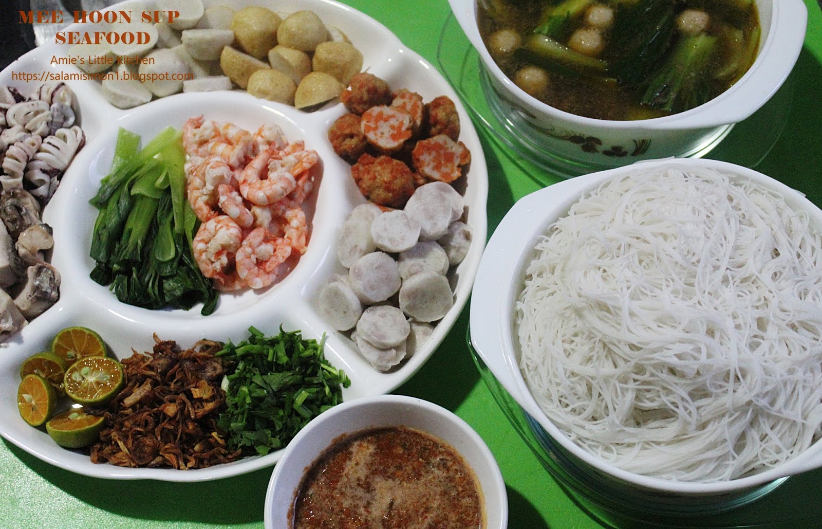 Kuah Mee Hoon Sup Seafood Sedap dengan Menggunakan Air Rebusan Kulit ...