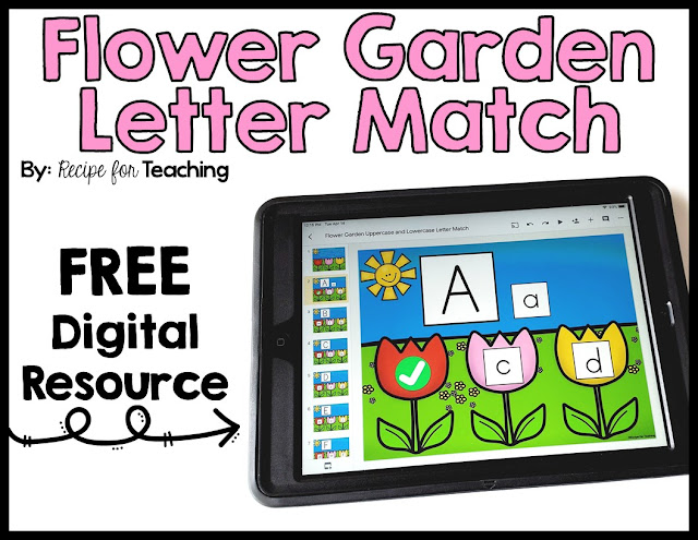 Flower Garden Letter Match - Recipe for Teaching