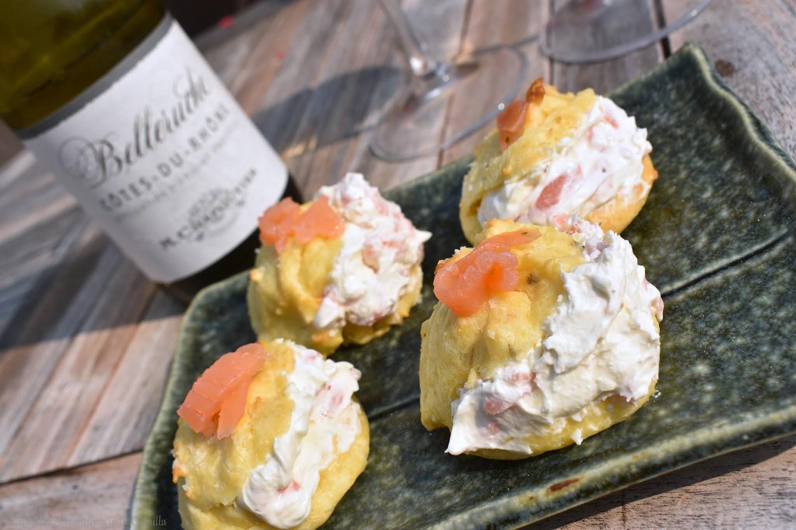 Gougères Stuffed with Smoked Salmon Mousse #FishFridayFoodies