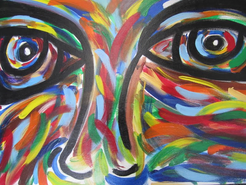 Think Create Art: Canvas Paintings- 8th Grade Students Final Art Project