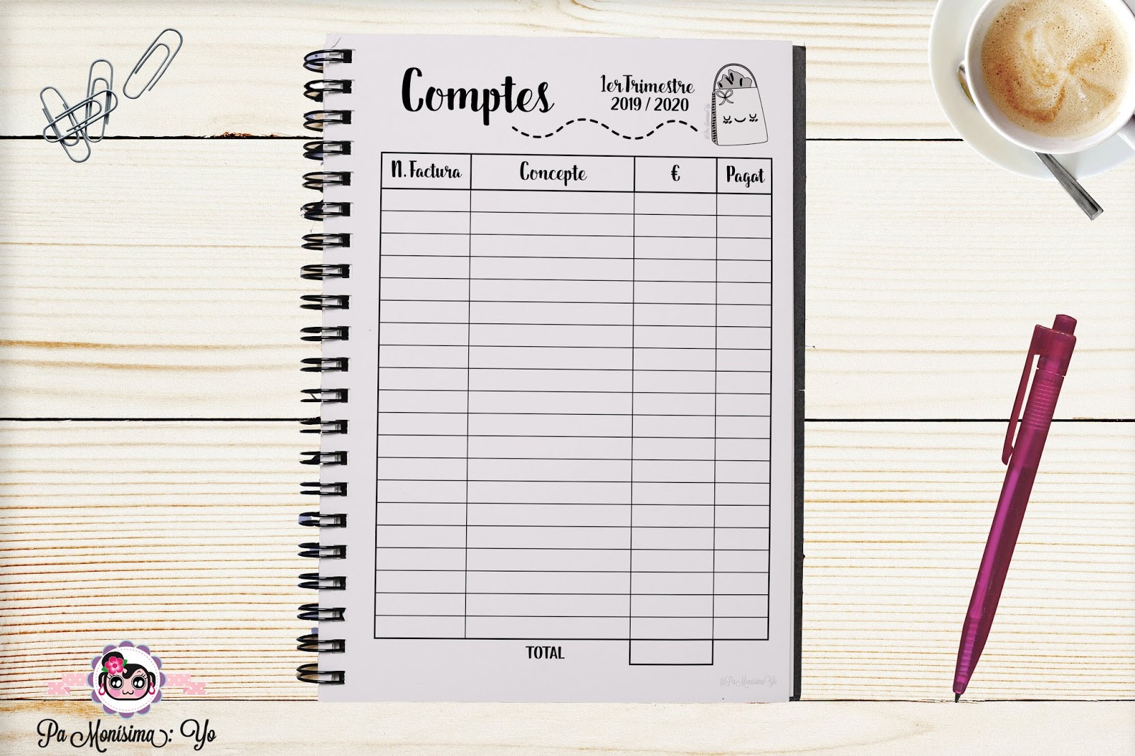 Pa Monísima: Yo: Cuaderno de la Maestra imprimible curso 2019-2020