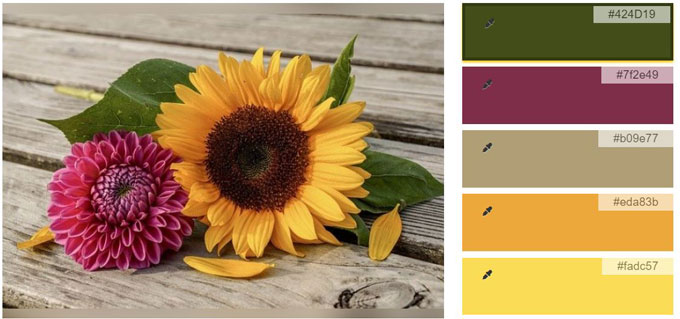 Sunflower Pastel Color Palette