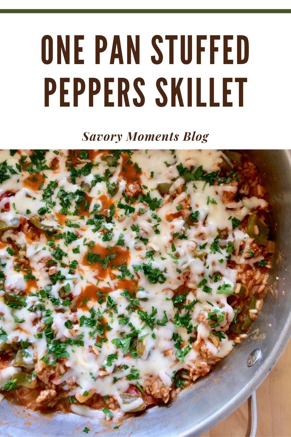 Savory Moments: One pan stuffed peppers skillet