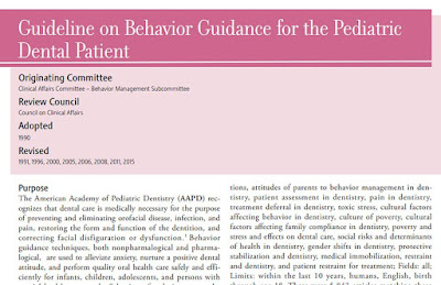PDF: Guideline on Behavior Guidance for the Pediatric Dental Patient ...