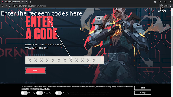 Valorant Free Redeem Codes