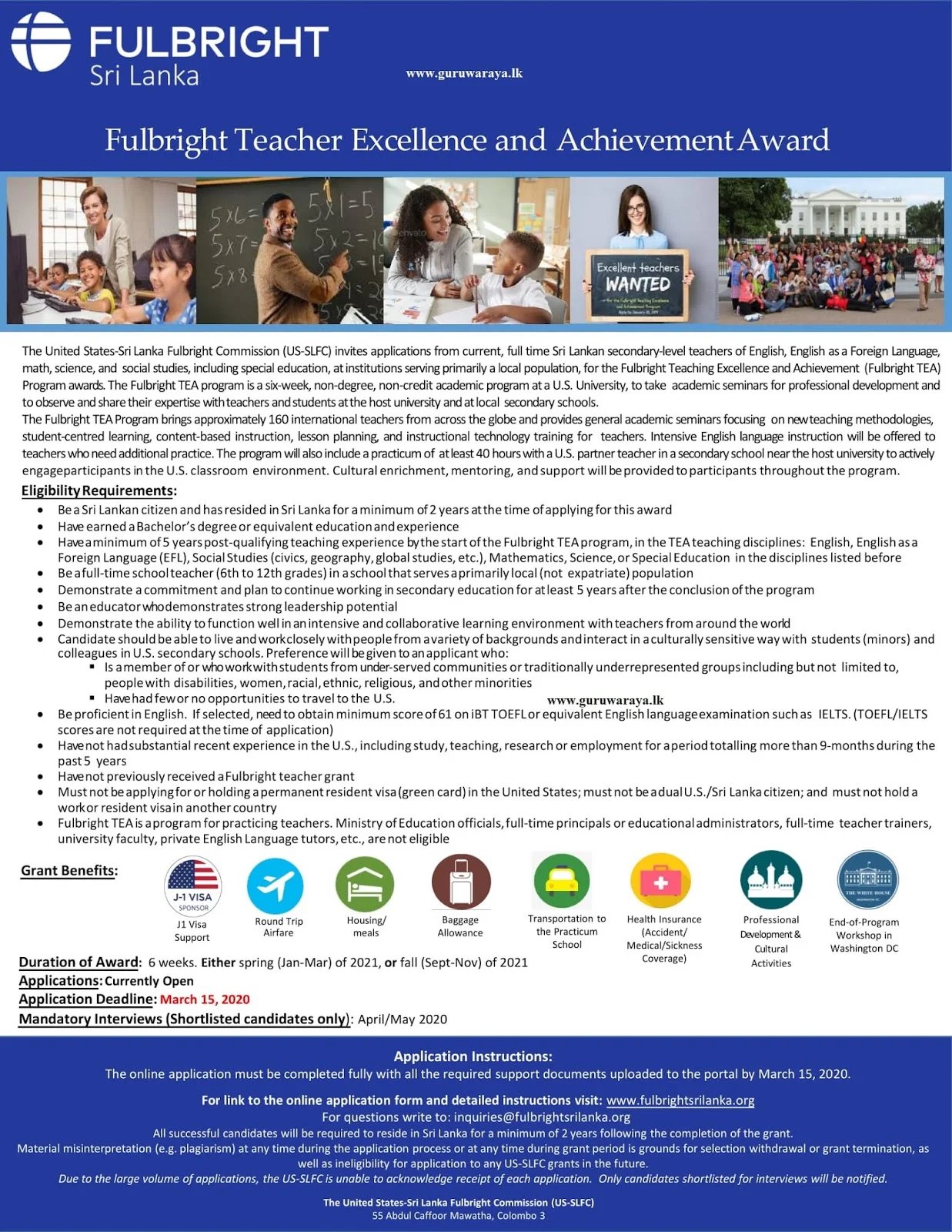 Fulbright Teacher Excellence and Achievement Award - Teacher