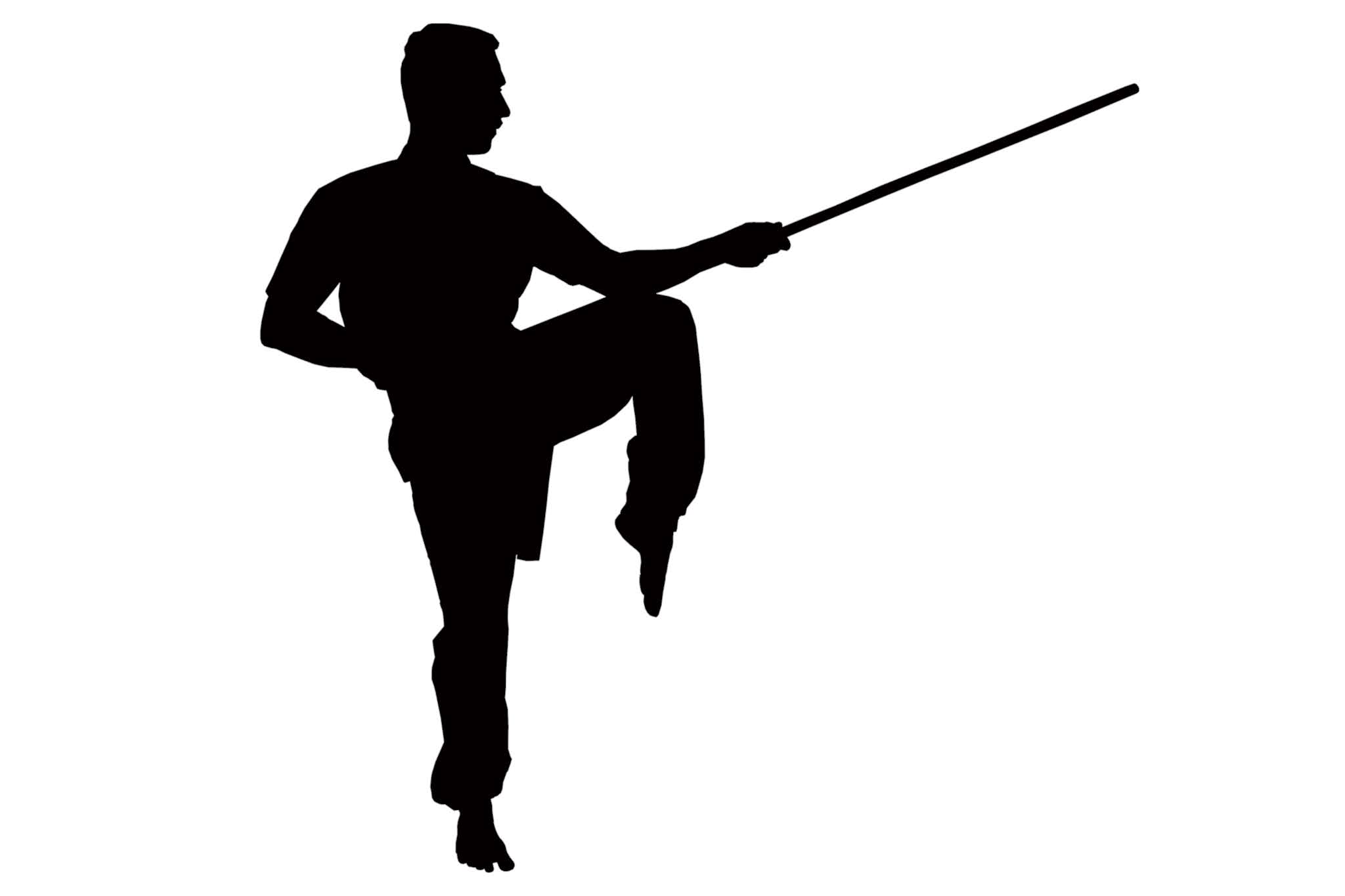 Panchabootha International Martial Arts Academy: Silambam Clipart , vector