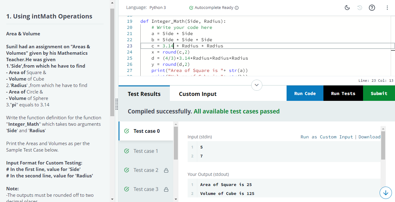 9. Using intMath Operations