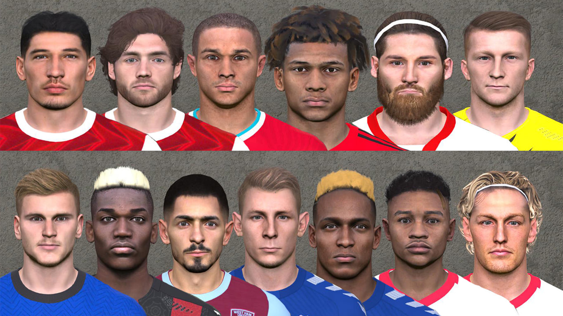 PES 2017 - Facepack with Update Hair & Texture by Mirukuu