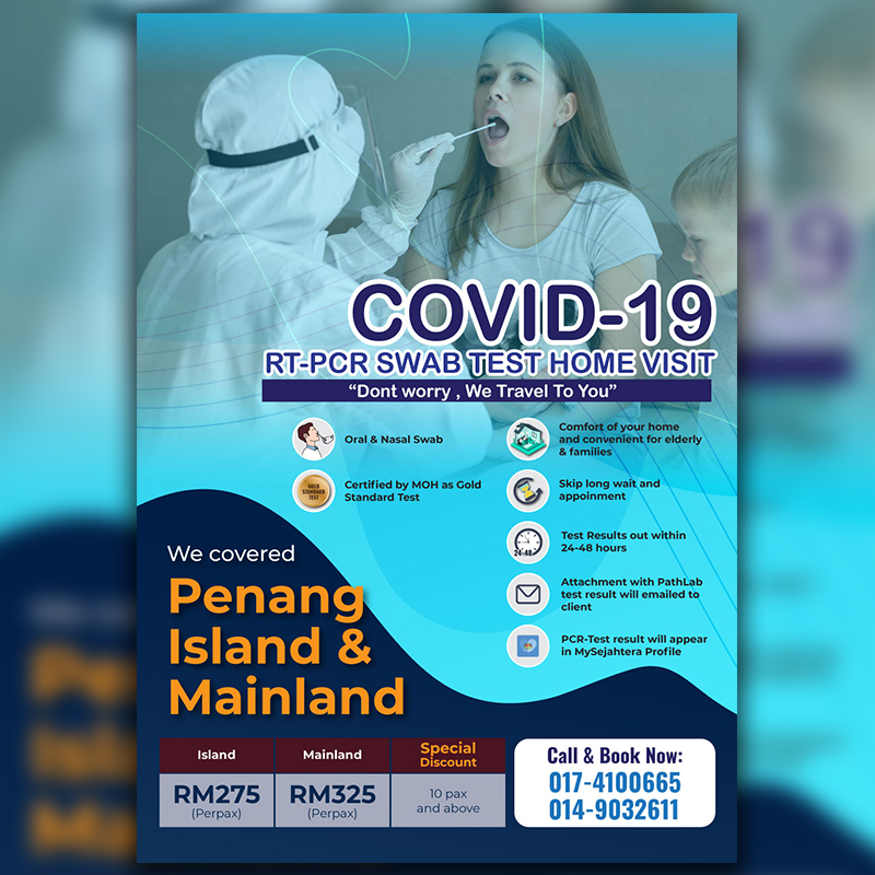 Design Poster | Covid-19 RT-PCR Swab Test Home Visit | Design For ...