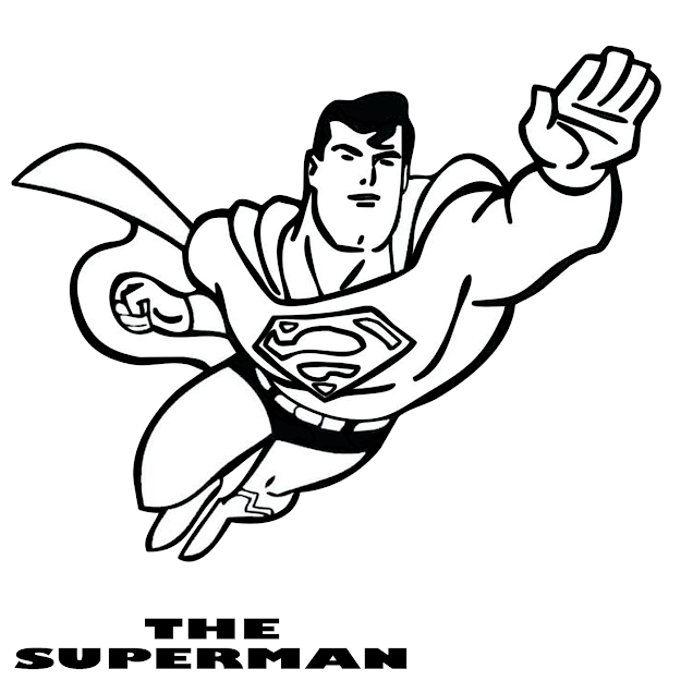 Superhero Body Outline Coloring Pages