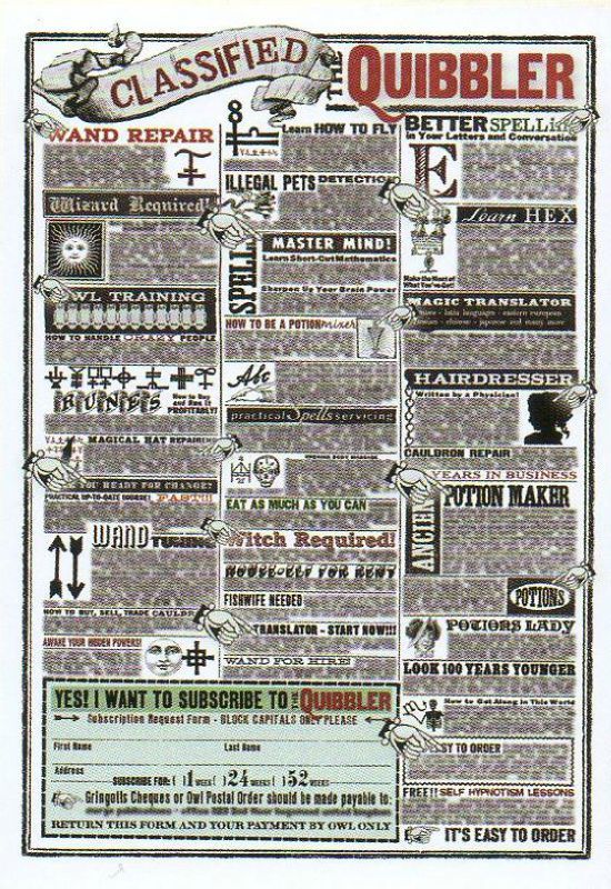 Collection et Créations Harry Potter: The Quibbler - à imprimer