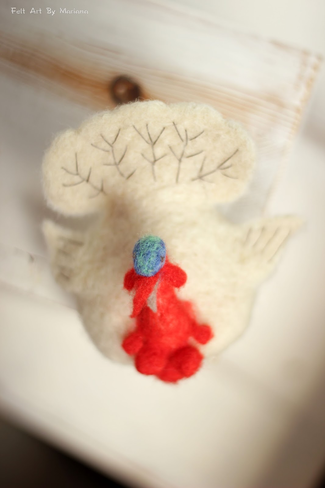 Felt Art By Mariana: Needle Felted Turkey - Thanksgiving Decor