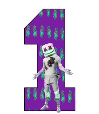 Kits imprimibles gratis : Números Fortnite para imprimir