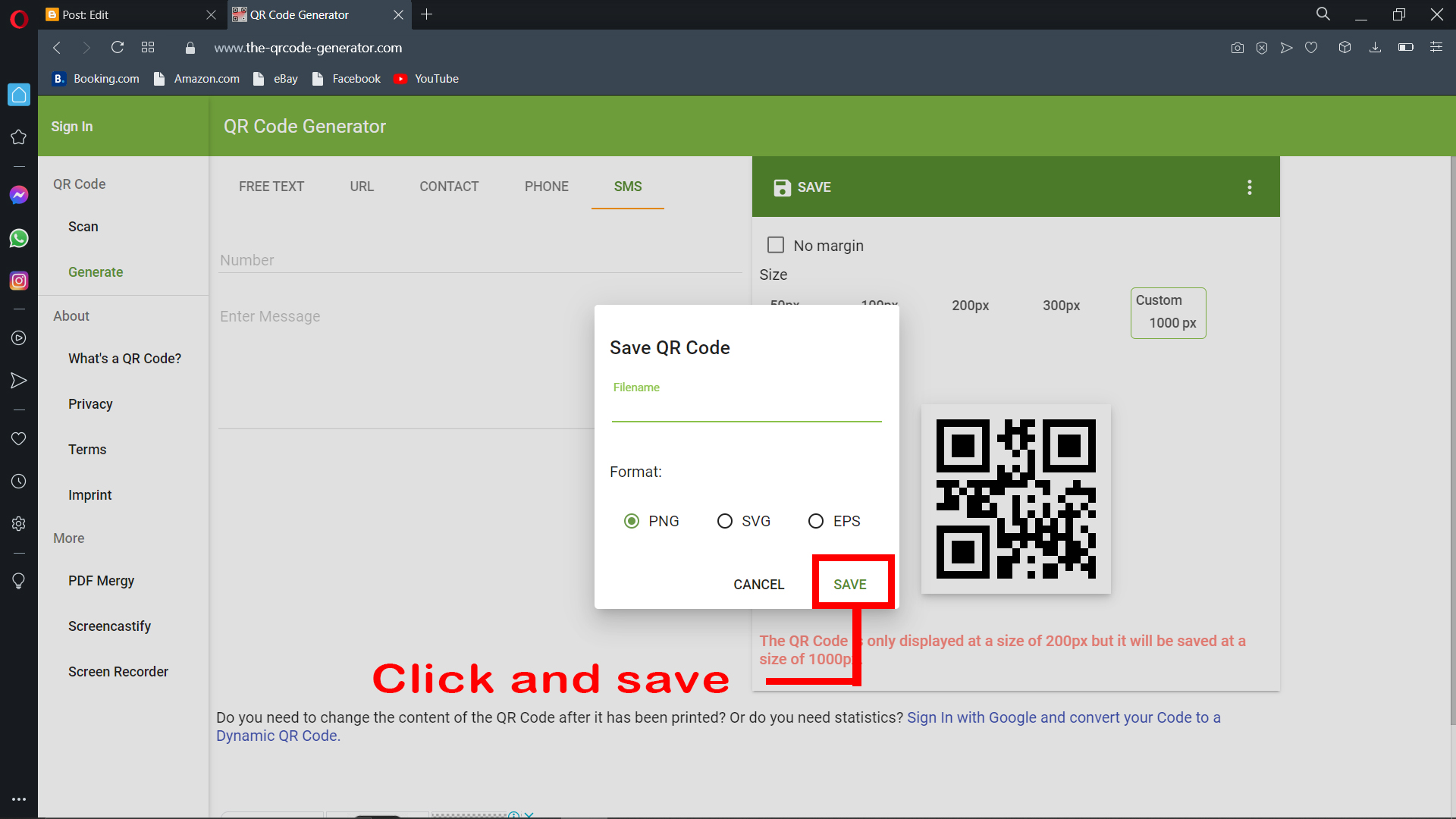 How to create a QR code in Sinhala