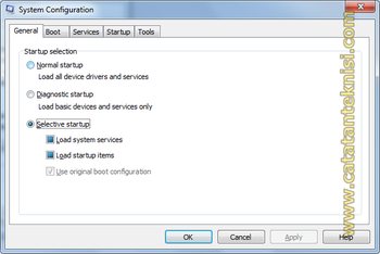 Msconfig (Microsoft System Configuration Utility) Windows 7 - Teknik ...