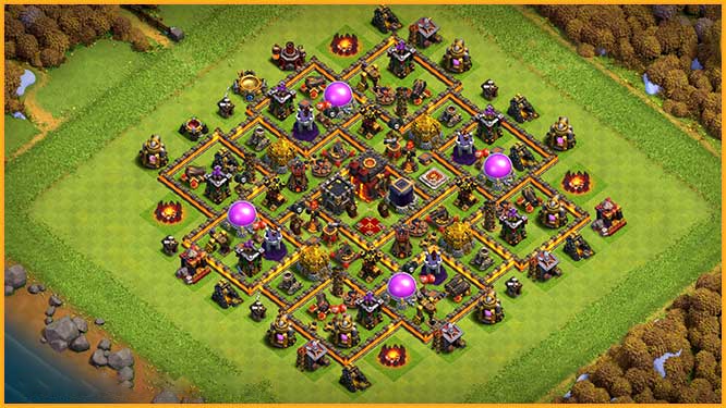 Xếp nhà chính Base coc Hall 10 thủ tốt nhất 2021 | Clash of Clans Việt