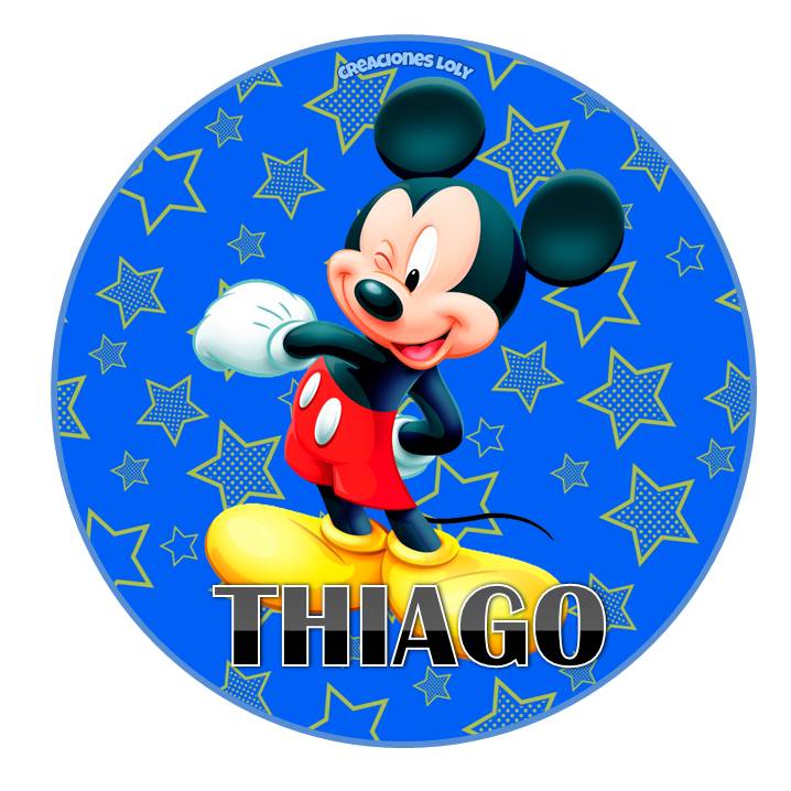 Creaciones Loly: Mickey Toppers Personalizado