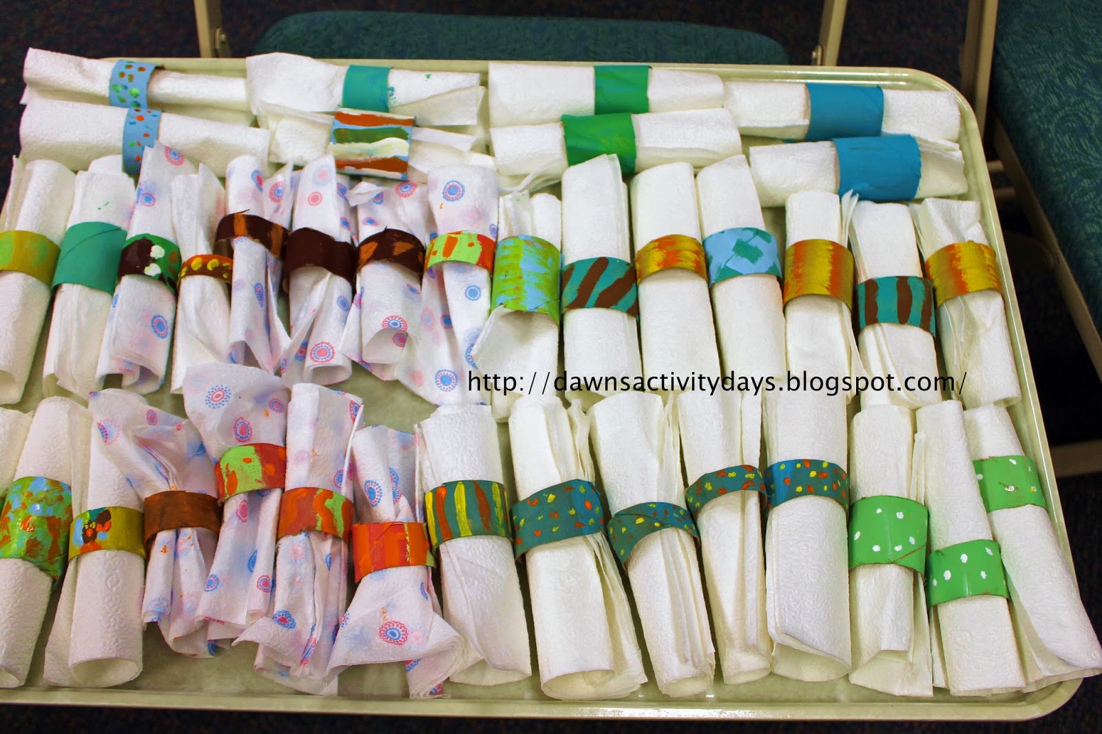 Dawn's LDS Activity Days: Developing Talents- Napkin Rings