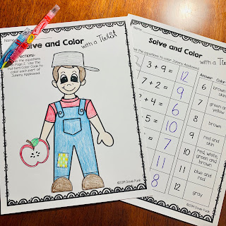 My Funky First Grade: Johnny Appleseed Math FREEBIE