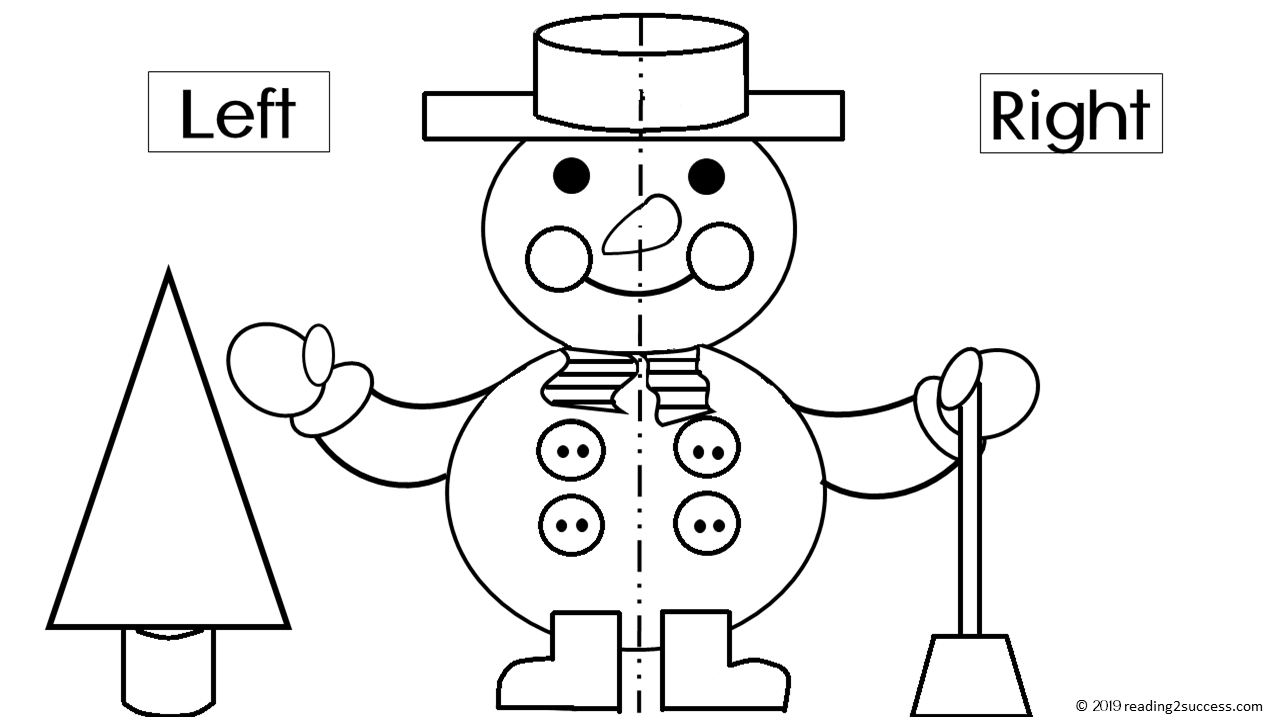 Reading2success: Teaching Left and Right with a Snowman, Christmas tree ...