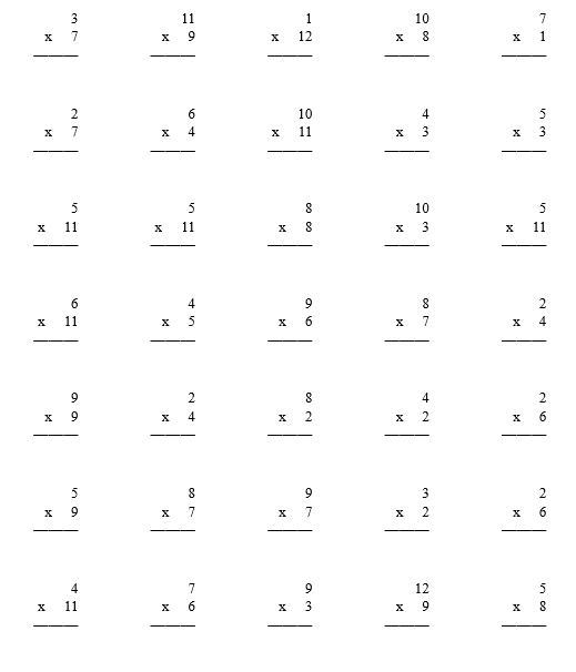 Free Singapore Math Worksheet: Primary 2 Multiplication Practice