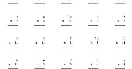 Free Singapore Math Worksheet: Primary 2 Multiplication Practice