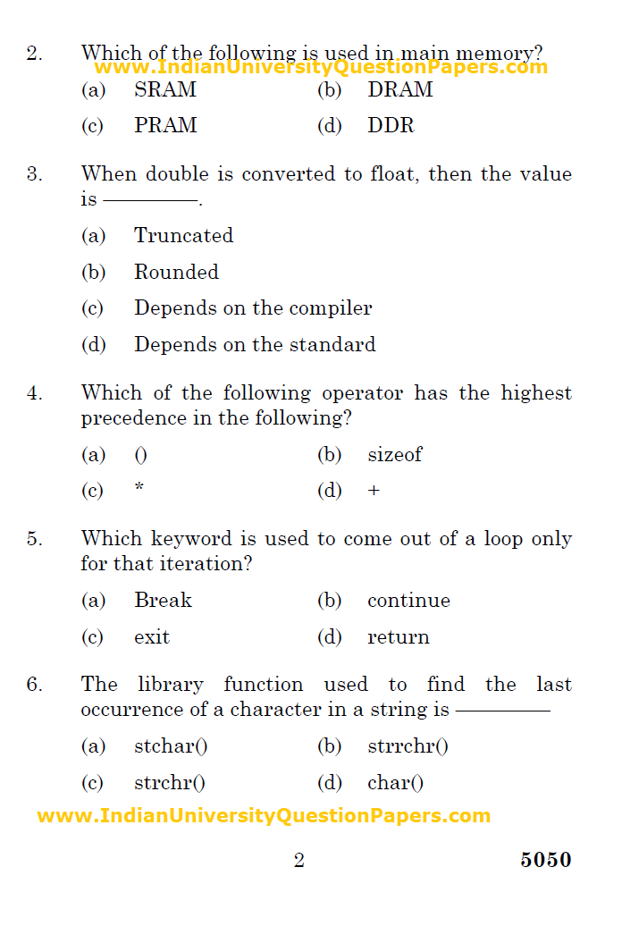 Bharathiar University B Sc Computing Fundamentals And C Programming