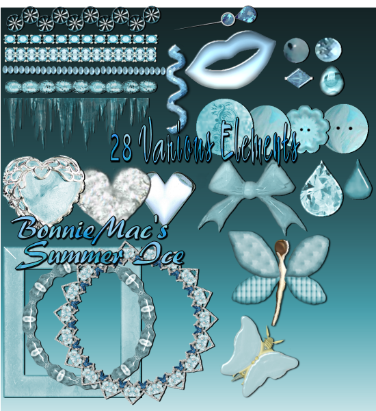 BonnieMac's PSP Tubes and Scrapkits: Summer Ice Kit - Tagger's size and ...